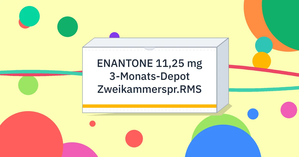 Symbolbild: Packung mit der Aufschrift ENANTONE 11,25 mg 3-Monats-Depot Zweikammerspr.RMS (PZN 16812125) – Verfügbarkeit und Bezug in Apotheken in Frankfurt am Main