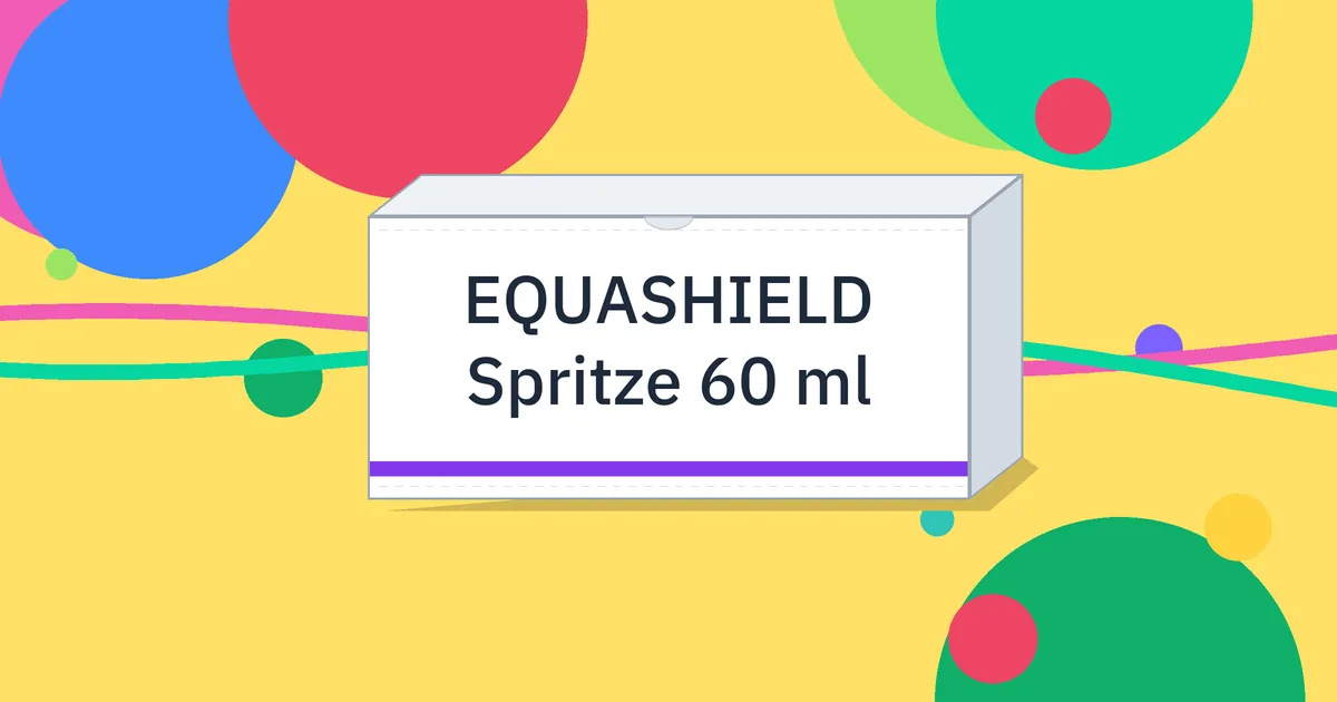 Symbolbild: Packung mit der Aufschrift EQUASHIELD Spritze 60 ml (PZN 13500767) – Verfügbarkeit und Bezug in Apotheken in Frankfurt am Main