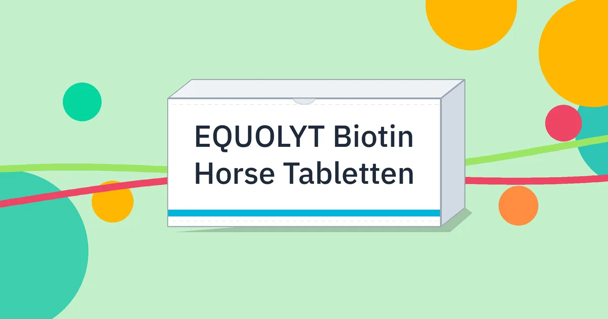Symbolbild: Packung mit der Aufschrift EQUOLYT Biotin Horse Tabletten (PZN 00503741) – Verfügbarkeit und Bezug in Apotheken in Frankfurt am Main