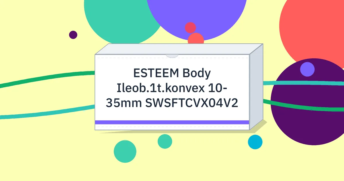 Symbolbild: Packung mit der Aufschrift ESTEEM Body Ileob.1t.konvex 10-35mm SWSFTCVX04V2 (PZN 18837359) – Verfügbarkeit und Bezug in Apotheken in Frankfurt am Main