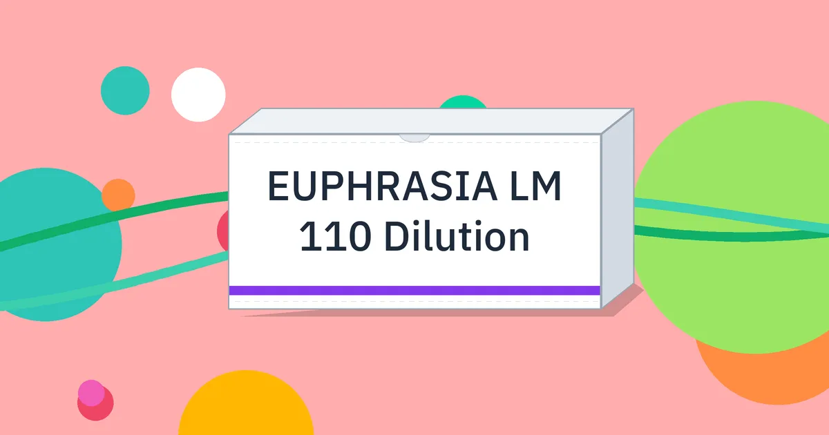 Symbolbild: Packung mit der Aufschrift EUPHRASIA LM 110 Dilution (PZN 12846920) – Verfügbarkeit und Bezug in Apotheken in Frankfurt am Main