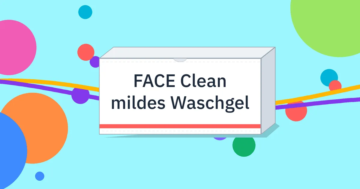 Symbolbild: Packung mit der Aufschrift FACE Clean mildes Waschgel (PZN 07521995) – Verfügbarkeit und Bezug in Apotheken in Frankfurt am Main