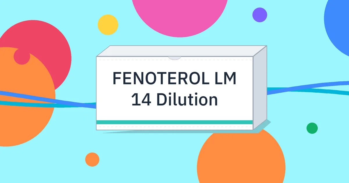 Symbolbild: Packung mit der Aufschrift FENOTEROL LM 14 Dilution (PZN 12847109) – Verfügbarkeit und Bezug in Apotheken in Frankfurt am Main