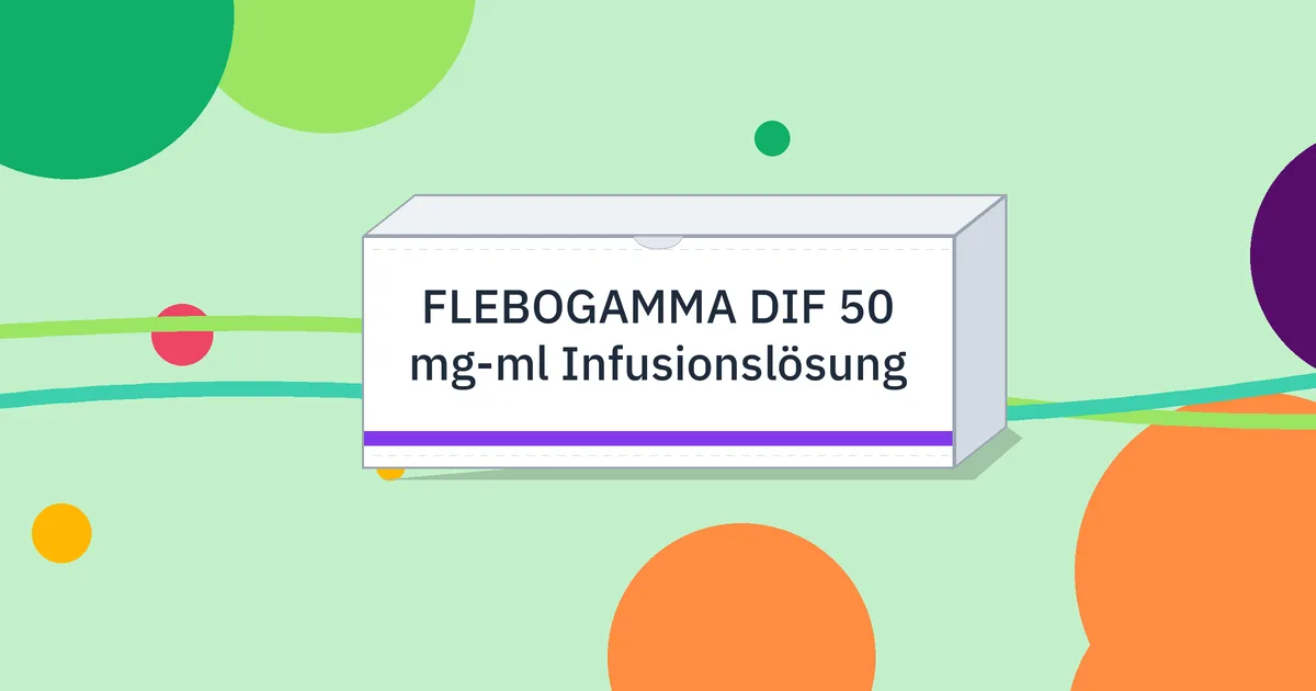 Symbolbild: Packung mit der Aufschrift FLEBOGAMMA DIF 50 mg-ml Infusionslösung (PZN 17379647) – Verfügbarkeit und Bezug in Apotheken in Frankfurt am Main
