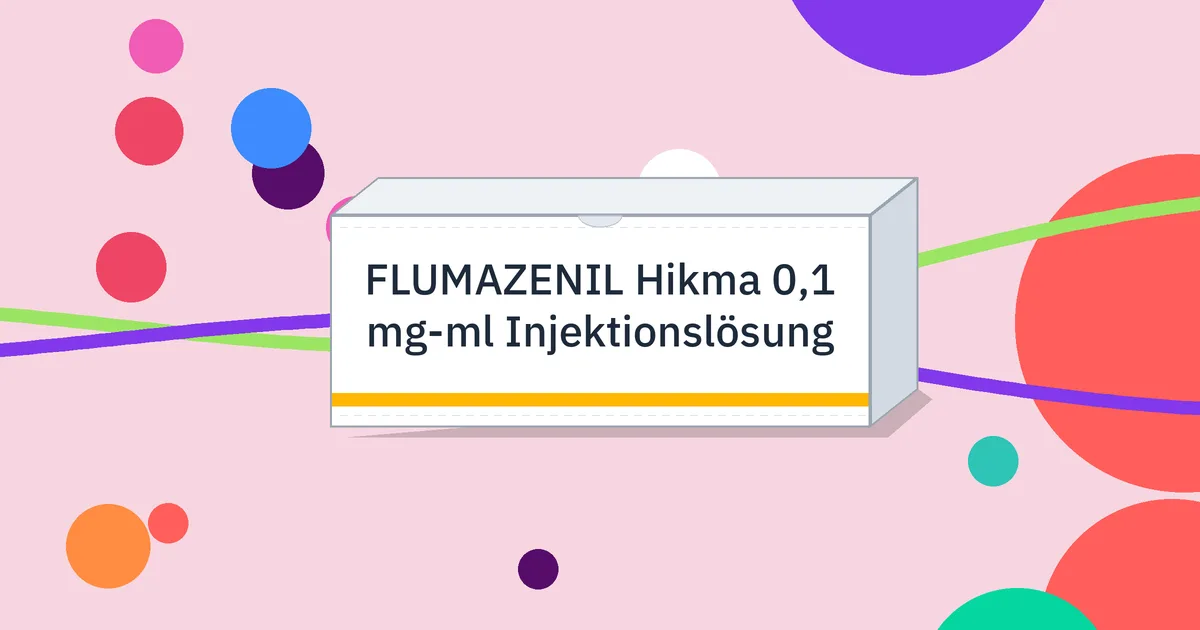 Symbolbild: Packung mit der Aufschrift FLUMAZENIL Hikma 0,1 mg-ml Injektionslösung (PZN 19233008) – Verfügbarkeit und Bezug in Apotheken in Frankfurt am Main