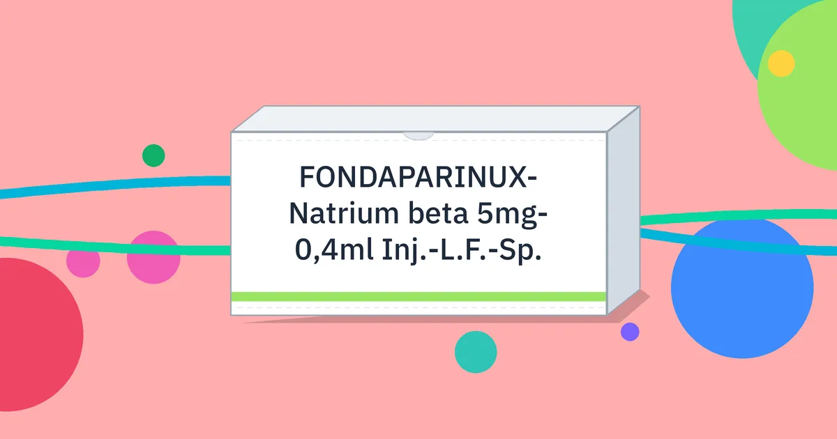 Symbolbild: Packung mit der Aufschrift FONDAPARINUX-Natrium beta 5mg-0,4ml Inj.-L.F.-Sp. (PZN 09225019) – Verfügbarkeit und Bezug in Apotheken in Frankfurt am Main
