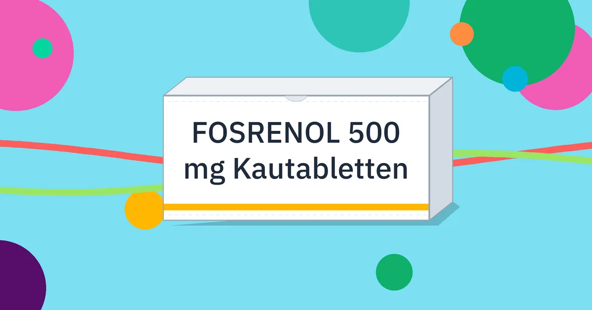 Symbolbild: Packung mit der Aufschrift FOSRENOL 500 mg Kautabletten (PZN 16942566) – Verfügbarkeit und Bezug in Apotheken in Frankfurt am Main