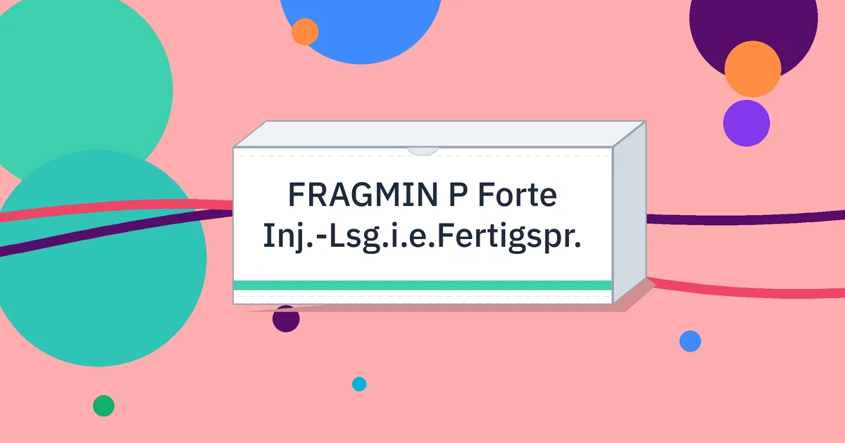 Symbolbild: Packung mit der Aufschrift FRAGMIN P Forte Inj.-Lsg.i.e.Fertigspr. (PZN 00657220) – Verfügbarkeit und Bezug in Apotheken in Frankfurt am Main