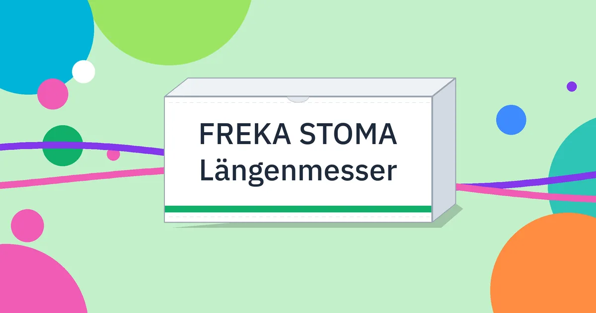 Symbolbild: Packung mit der Aufschrift FREKA STOMA Längenmesser (PZN 01854589) – Verfügbarkeit und Bezug in Apotheken in Frankfurt am Main