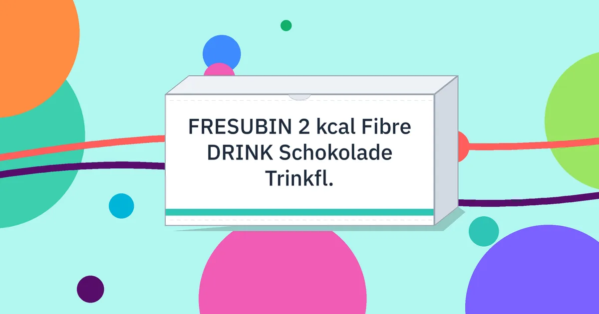 Symbolbild: Packung mit der Aufschrift FRESUBIN 2 kcal Fibre DRINK Schokolade Trinkfl. (PZN 18832592) – Verfügbarkeit und Bezug in Apotheken in Frankfurt am Main