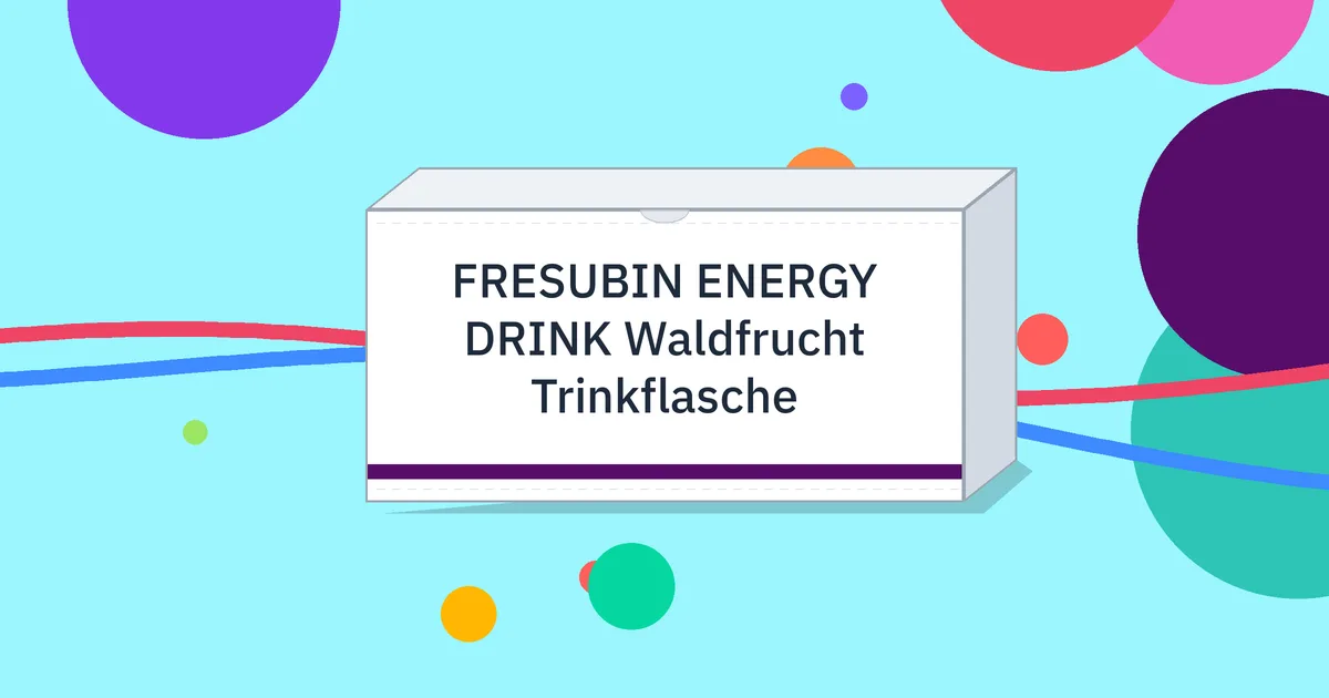 Symbolbild: Packung mit der Aufschrift FRESUBIN ENERGY DRINK Waldfrucht Trinkflasche (PZN 19372833) – Verfügbarkeit und Bezug in Apotheken in Frankfurt am Main