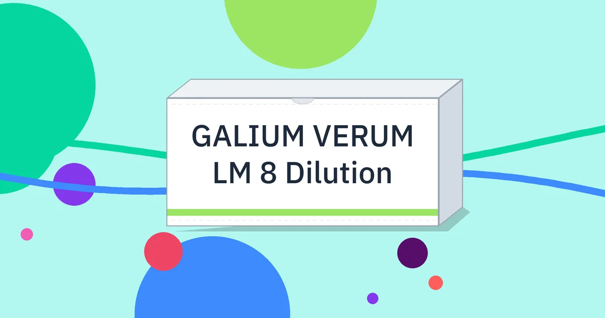 Symbolbild: Packung mit der Aufschrift GALIUM VERUM LM 8 Dilution (PZN 13497551) – Verfügbarkeit und Bezug in Apotheken in Frankfurt am Main