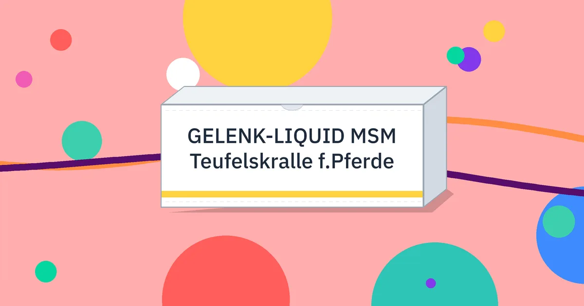 Symbolbild: Packung mit der Aufschrift GELENK-LIQUID MSM Teufelskralle f.Pferde (PZN 18293706) – Verfügbarkeit und Bezug in Apotheken in Frankfurt am Main