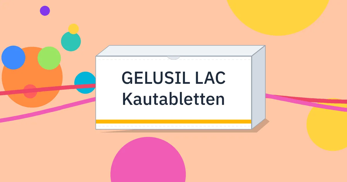 Symbolbild: Packung mit der Aufschrift GELUSIL LAC Kautabletten (PZN 00413854) – Verfügbarkeit und Bezug in Apotheken in Frankfurt am Main
