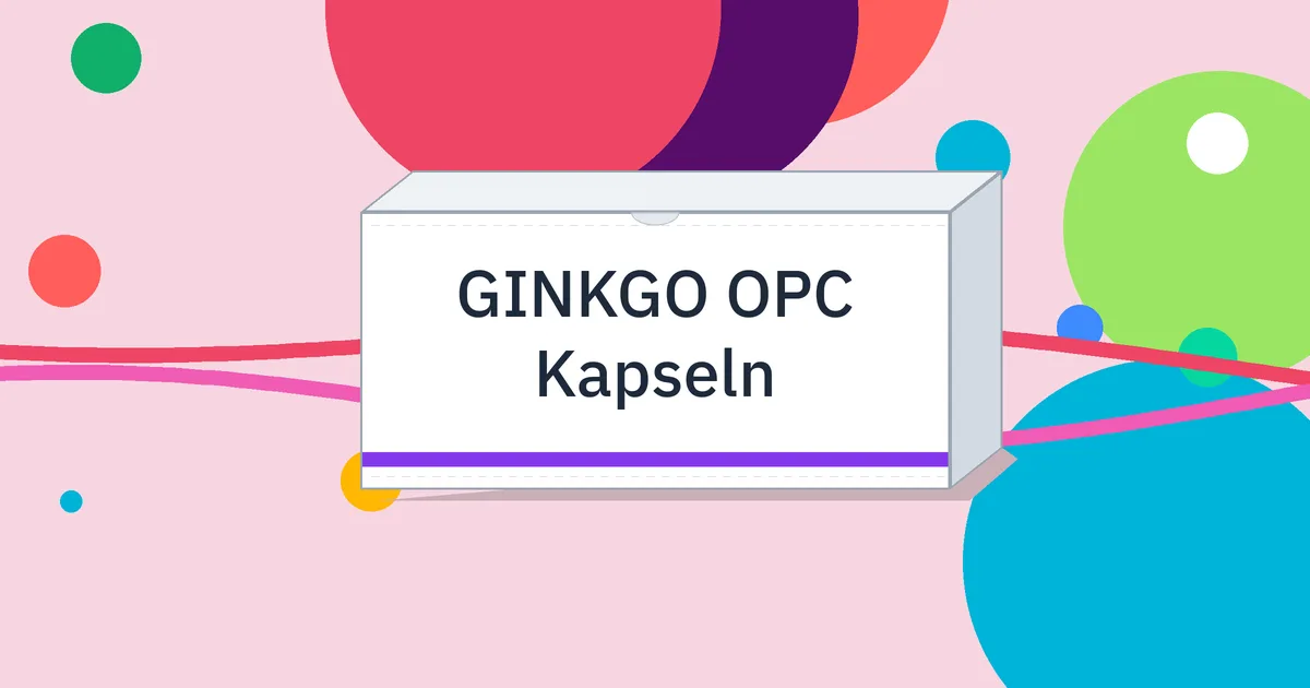 Symbolbild: Packung mit der Aufschrift GINKGO OPC Kapseln (PZN 18458952) – Verfügbarkeit und Bezug in Apotheken in Frankfurt am Main