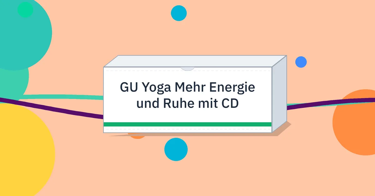 Symbolbild: Packung mit der Aufschrift GU Yoga Mehr Energie und Ruhe mit CD (PZN 11288470) – Verfügbarkeit und Bezug in Apotheken in Frankfurt am Main