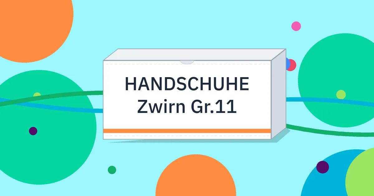 Symbolbild: Packung mit der Aufschrift HANDSCHUHE Zwirn Gr.11 (PZN 02690055) – Verfügbarkeit und Bezug in Apotheken in Frankfurt am Main