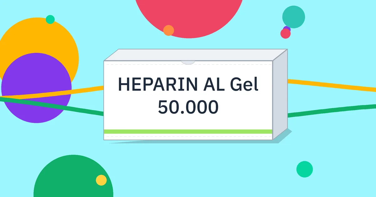 Symbolbild: Packung mit der Aufschrift HEPARIN AL Gel 50.000 (PZN 04668309) – Verfügbarkeit und Bezug in Apotheken in Frankfurt am Main
