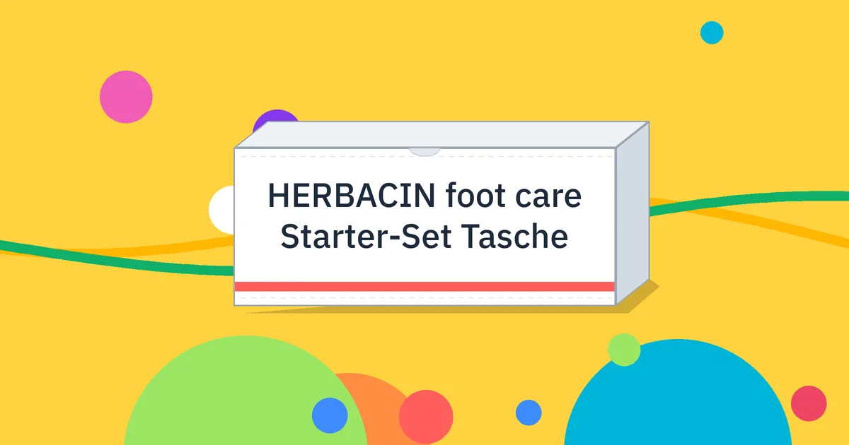 Symbolbild: Packung mit der Aufschrift HERBACIN foot care Starter-Set Tasche (PZN 10527895) – Verfügbarkeit und Bezug in Apotheken in Frankfurt am Main