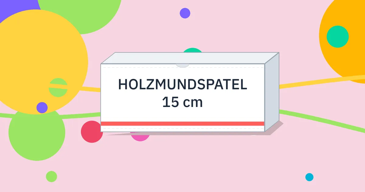 Symbolbild: Packung mit der Aufschrift HOLZMUNDSPATEL 15 cm (PZN 02549730) – Verfügbarkeit und Bezug in Apotheken in Frankfurt am Main