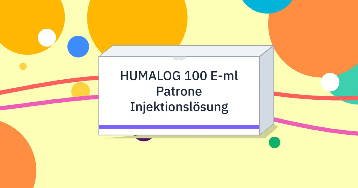Symbolbild: Packung mit der Aufschrift HUMALOG 100 E-ml Patrone Injektionslösung (PZN 08752484) – Verfügbarkeit und Bezug in Apotheken in Frankfurt am Main