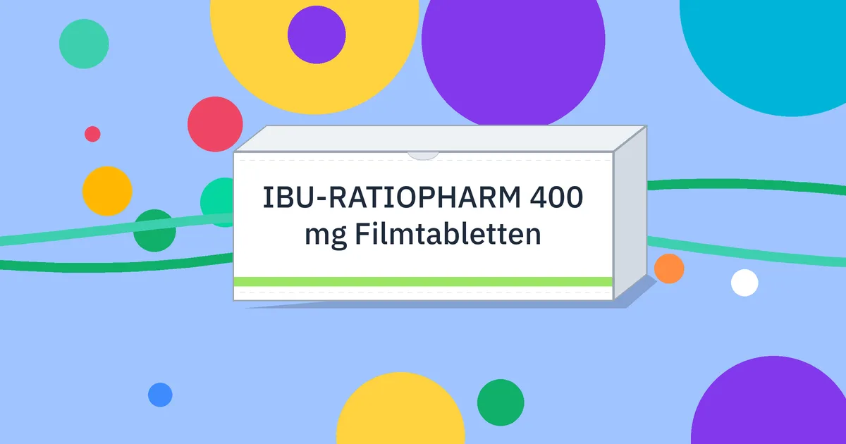 Symbolbild: Packung mit der Aufschrift IBU-RATIOPHARM 400 mg Filmtabletten (PZN 08531286) – Verfügbarkeit und Bezug in Apotheken in Frankfurt am Main