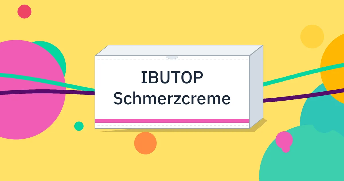 Symbolbild: Packung mit der Aufschrift IBUTOP Schmerzcreme (PZN 09750613) – Verfügbarkeit und Bezug in Apotheken in Frankfurt am Main