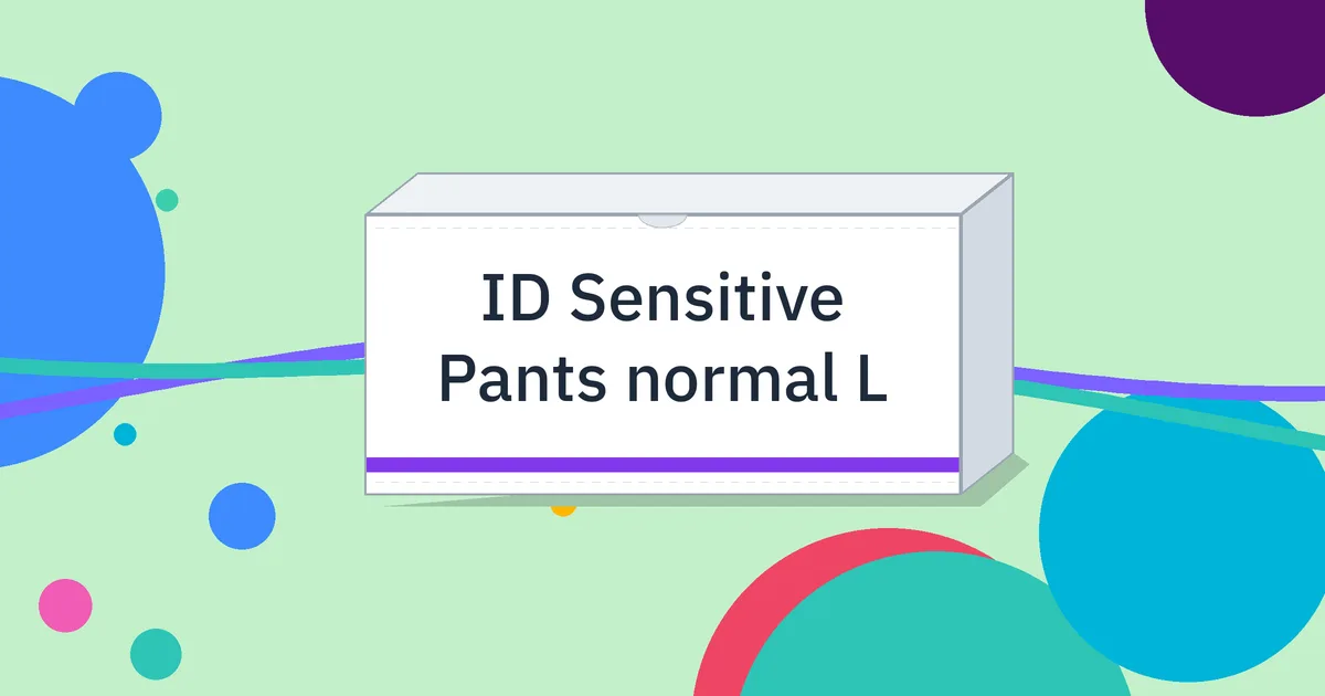 Symbolbild: Packung mit der Aufschrift ID Sensitive Pants normal L (PZN 19893621) – Verfügbarkeit und Bezug in Apotheken in Frankfurt am Main