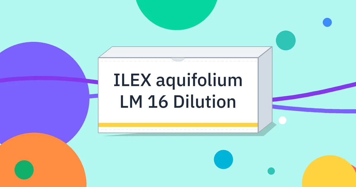 Symbolbild: Packung mit der Aufschrift ILEX aquifolium LM 16 Dilution (PZN 12912120) – Verfügbarkeit und Bezug in Apotheken in Frankfurt am Main