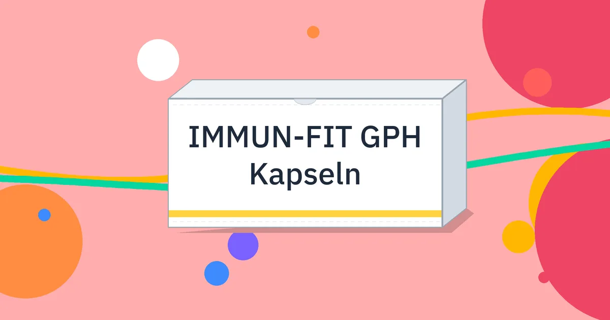 Symbolbild: Packung mit der Aufschrift IMMUN-FIT GPH Kapseln (PZN 15614110) – Verfügbarkeit und Bezug in Apotheken in Frankfurt am Main