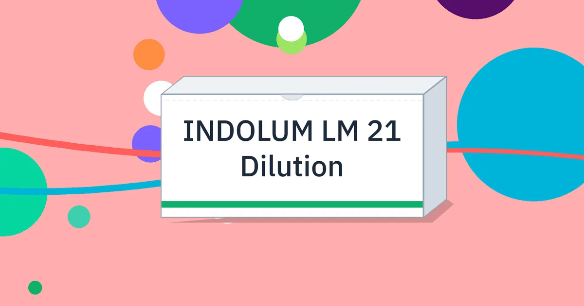 Symbolbild: Packung mit der Aufschrift INDOLUM LM 21 Dilution (PZN 13560108) – Verfügbarkeit und Bezug in Apotheken in Frankfurt am Main