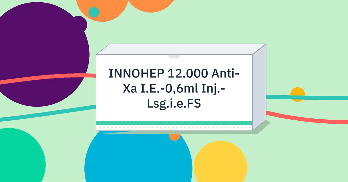 Symbolbild: Packung mit der Aufschrift INNOHEP 12.000 Anti-Xa I.E.-0,6ml Inj.-Lsg.i.e.FS (PZN 17578625) – Verfügbarkeit und Bezug in Apotheken in Frankfurt am Main