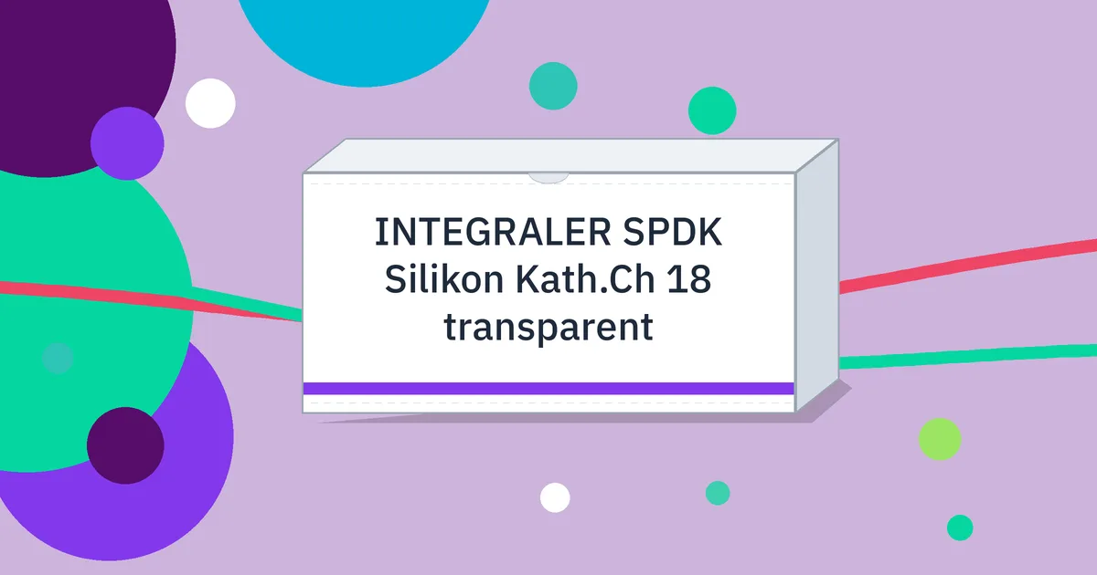 Symbolbild: Packung mit der Aufschrift INTEGRALER SPDK Silikon Kath.Ch 18 transparent (PZN 16825211) – Verfügbarkeit und Bezug in Apotheken in Frankfurt am Main