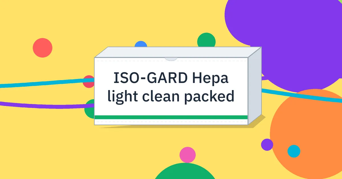Symbolbild: Packung mit der Aufschrift ISO-GARD Hepa light clean packed (PZN 00680087) – Verfügbarkeit und Bezug in Apotheken in Frankfurt am Main