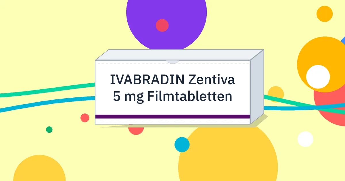 Symbolbild: Packung mit der Aufschrift IVABRADIN Zentiva 5 mg Filmtabletten (PZN 13819109) – Verfügbarkeit und Bezug in Apotheken in Frankfurt am Main