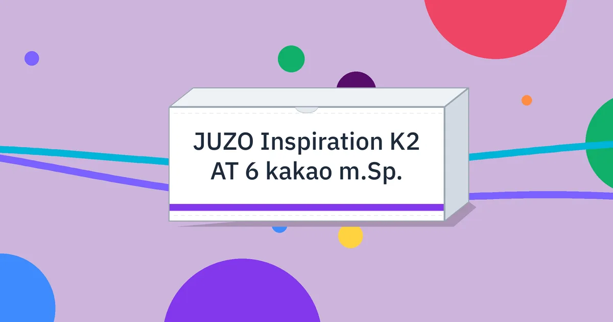 Symbolbild: Packung mit der Aufschrift JUZO Inspiration K2 AT 6 kakao m.Sp. (PZN 14927166) – Verfügbarkeit und Bezug in Apotheken in Frankfurt am Main