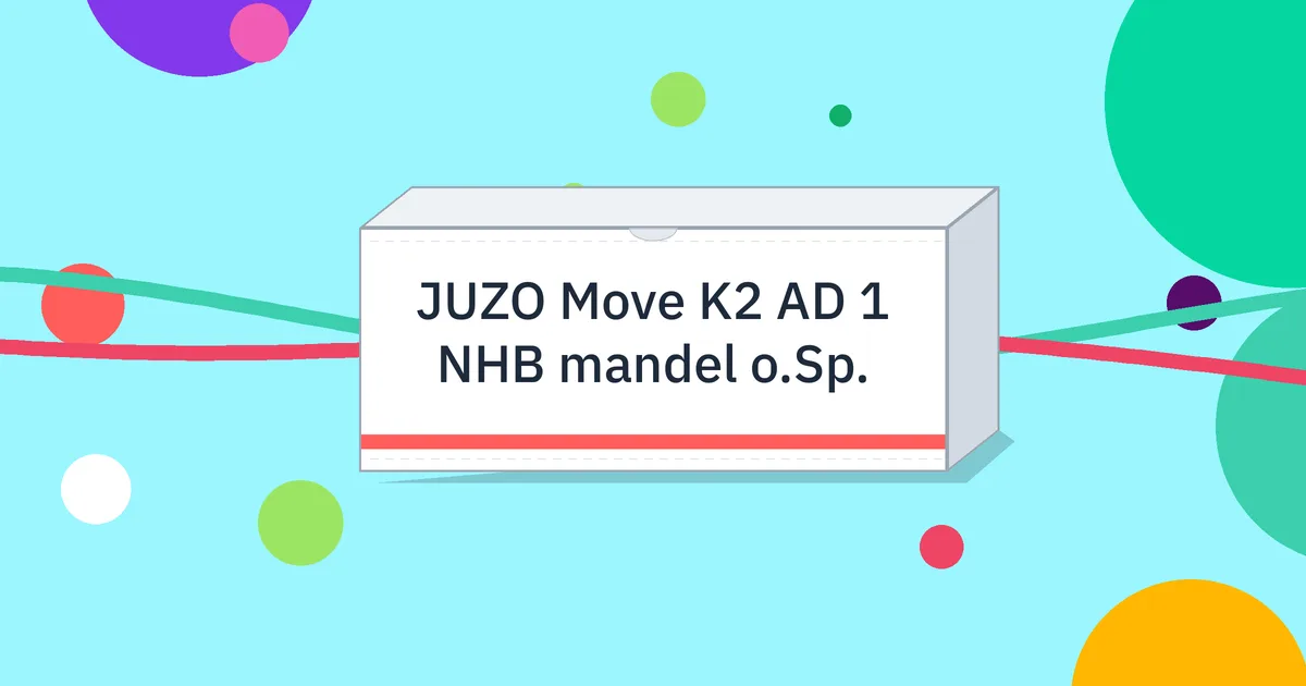 Symbolbild: Packung mit der Aufschrift JUZO Move K2 AD 1 NHB mandel o.Sp. (PZN 16341246) – Verfügbarkeit und Bezug in Apotheken in Frankfurt am Main