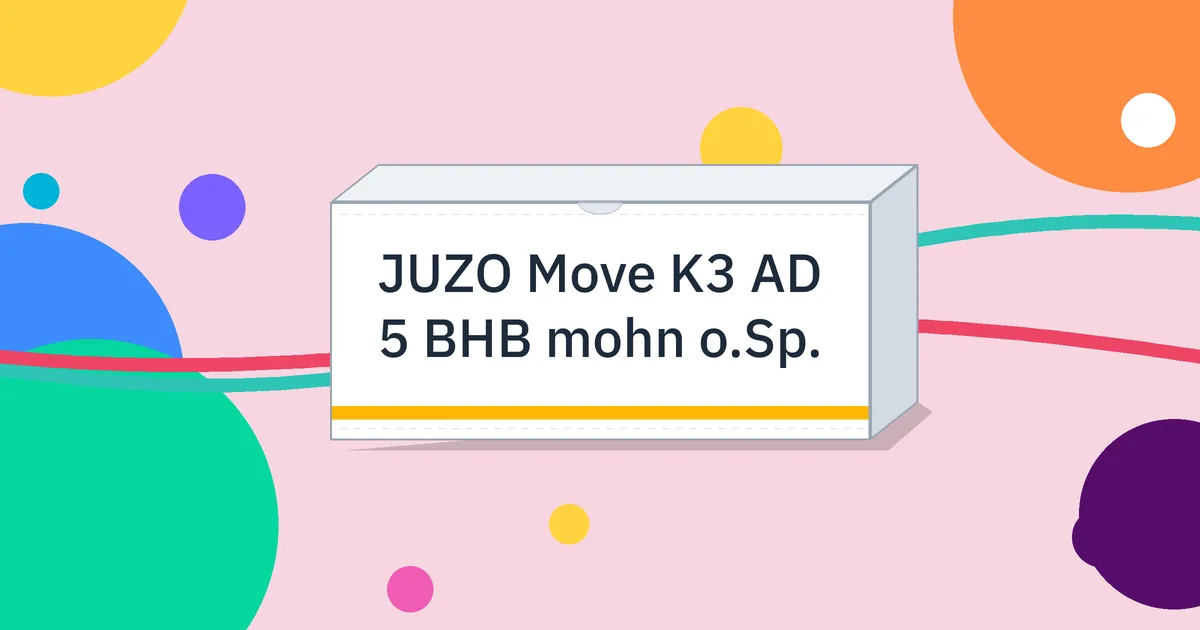 Symbolbild: Packung mit der Aufschrift JUZO Move K3 AD 5 BHB mohn o.Sp. (PZN 18571683) – Verfügbarkeit und Bezug in Apotheken in Frankfurt am Main