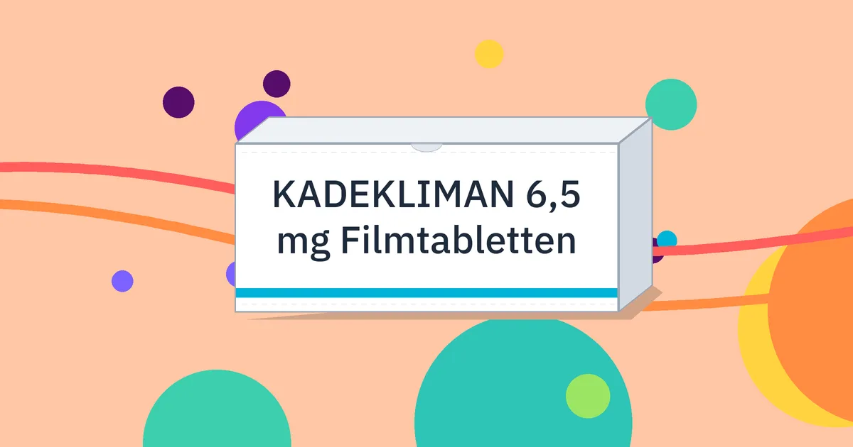 Symbolbild: Packung mit der Aufschrift KADEKLIMAN 6,5 mg Filmtabletten (PZN 18204192) – Verfügbarkeit und Bezug in Apotheken in Frankfurt am Main