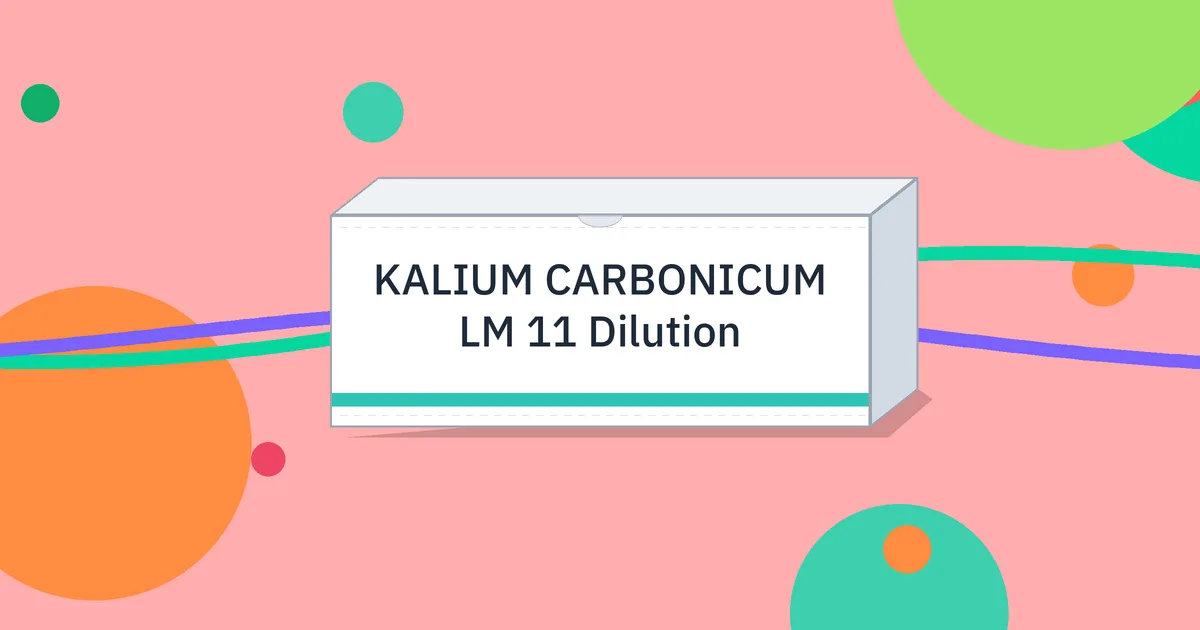 Symbolbild: Packung mit der Aufschrift KALIUM CARBONICUM LM 11 Dilution (PZN 12918298) – Verfügbarkeit und Bezug in Apotheken in Frankfurt am Main