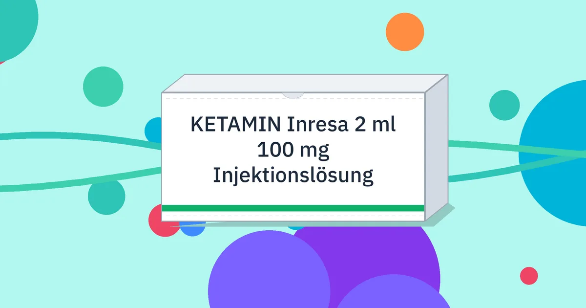 Symbolbild: Packung mit der Aufschrift KETAMIN Inresa 2 ml 100 mg Injektionslösung (PZN 01395650) – Verfügbarkeit und Bezug in Apotheken in Frankfurt am Main