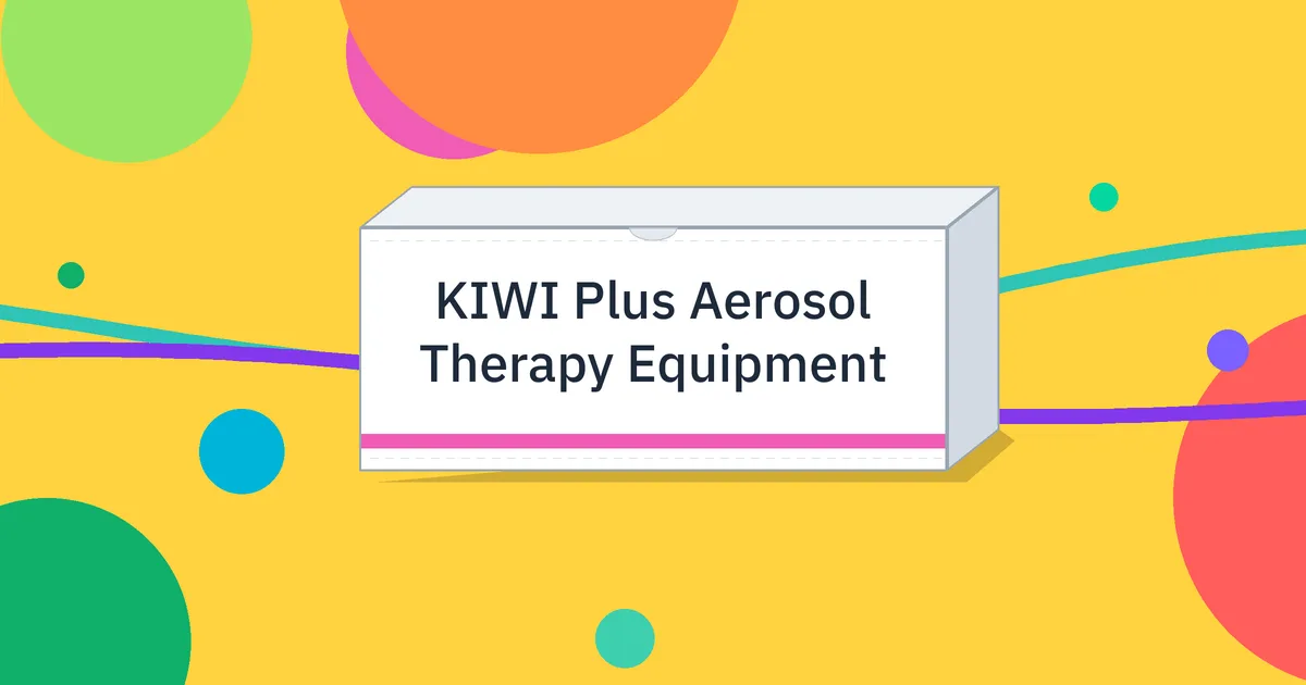 Symbolbild: Packung mit der Aufschrift KIWI Plus Aerosol Therapy Equipment (PZN 18751497) – Verfügbarkeit und Bezug in Apotheken in Frankfurt am Main