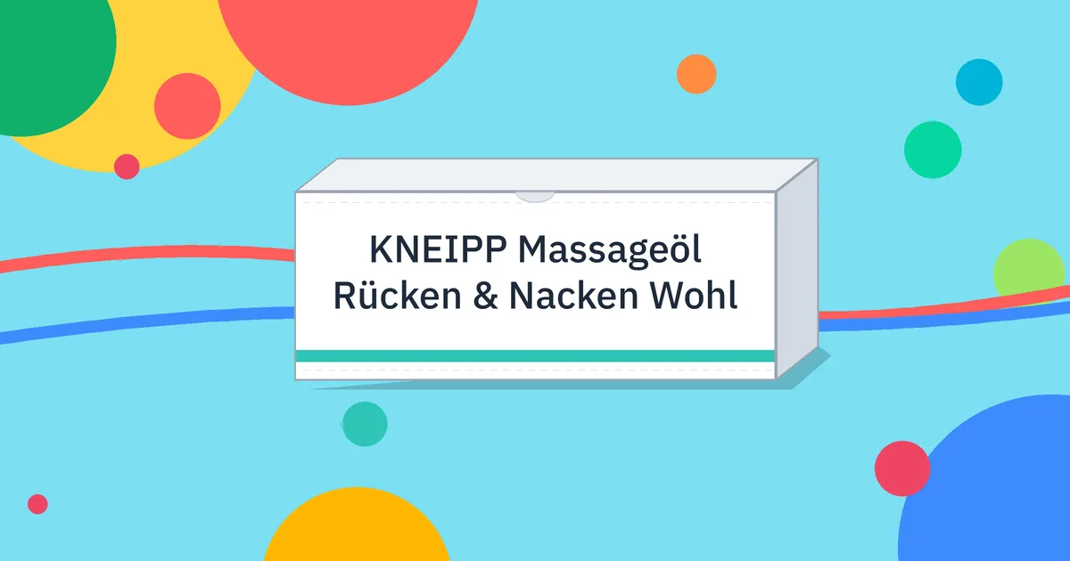 Symbolbild: Packung mit der Aufschrift KNEIPP Massageöl Rücken & Nacken Wohl (PZN 19725266) – Verfügbarkeit und Bezug in Apotheken in Frankfurt am Main