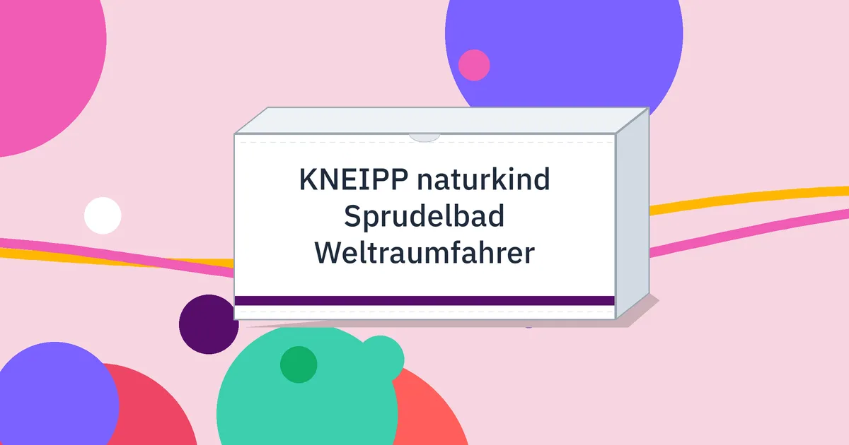 Symbolbild: Packung mit der Aufschrift KNEIPP naturkind Sprudelbad Weltraumfahrer (PZN 15616385) – Verfügbarkeit und Bezug in Apotheken in Frankfurt am Main