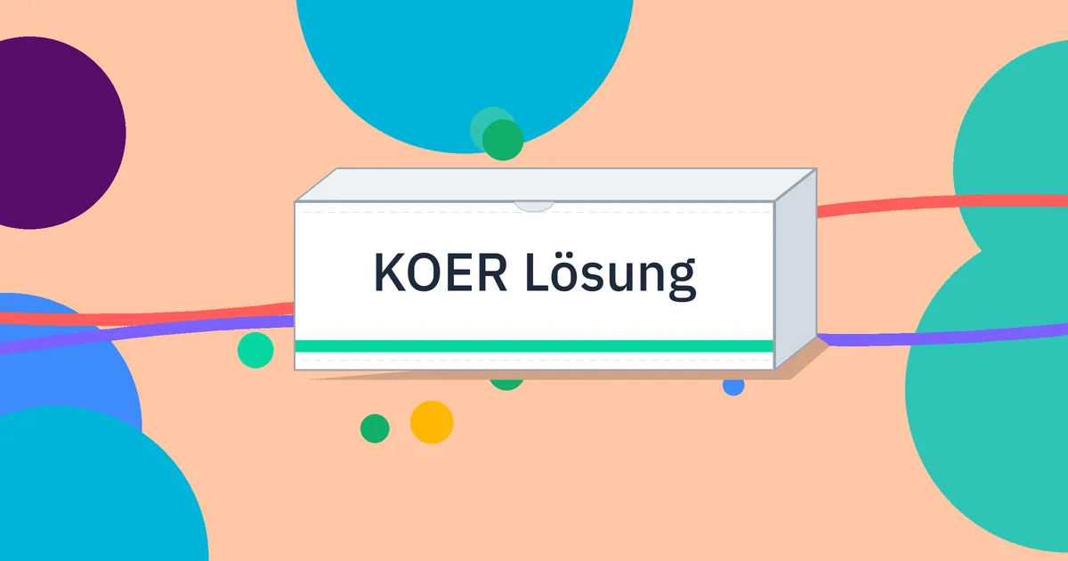 Symbolbild: Packung mit der Aufschrift KOER Lösung (PZN 04986995) – Verfügbarkeit und Bezug in Apotheken in Frankfurt am Main