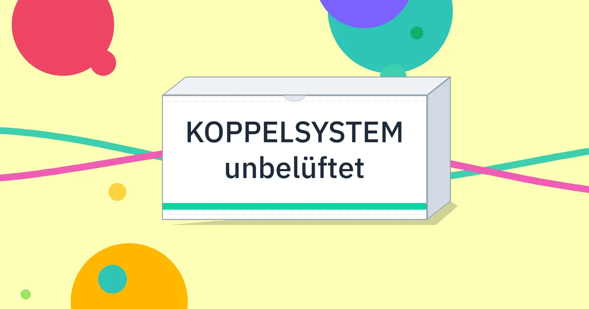 Symbolbild: Packung mit der Aufschrift KOPPELSYSTEM unbelüftet (PZN 11216720) – Verfügbarkeit und Bezug in Apotheken in Frankfurt am Main