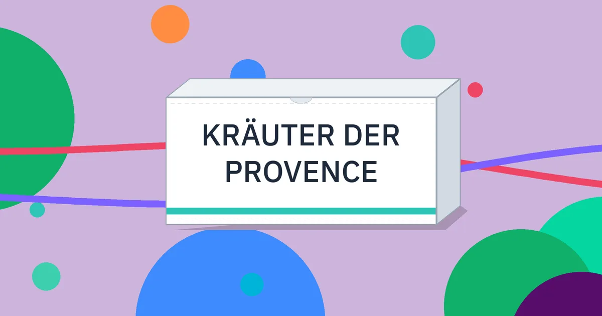 Symbolbild: Packung mit der Aufschrift KRÄUTER DER PROVENCE (PZN 04097350) – Verfügbarkeit und Bezug in Apotheken in Frankfurt am Main