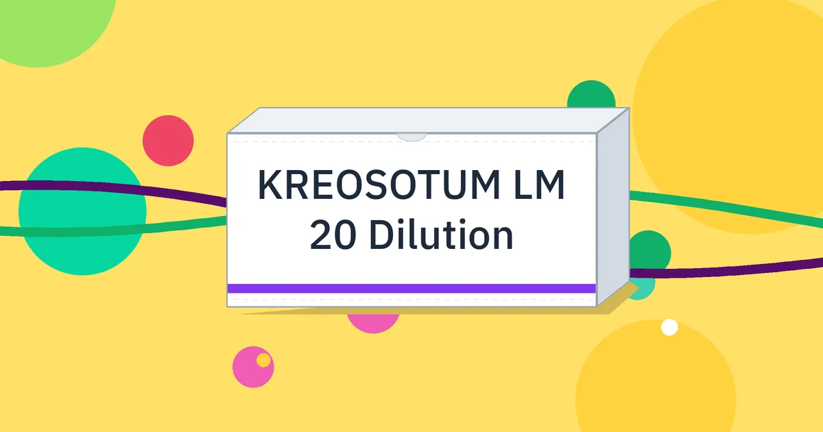 Symbolbild: Packung mit der Aufschrift KREOSOTUM LM 20 Dilution (PZN 12928121) – Verfügbarkeit und Bezug in Apotheken in Frankfurt am Main