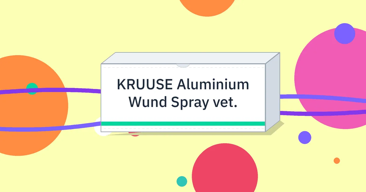 Symbolbild: Packung mit der Aufschrift KRUUSE Aluminium Wund Spray vet. (PZN 18444080) – Verfügbarkeit und Bezug in Apotheken in Frankfurt am Main