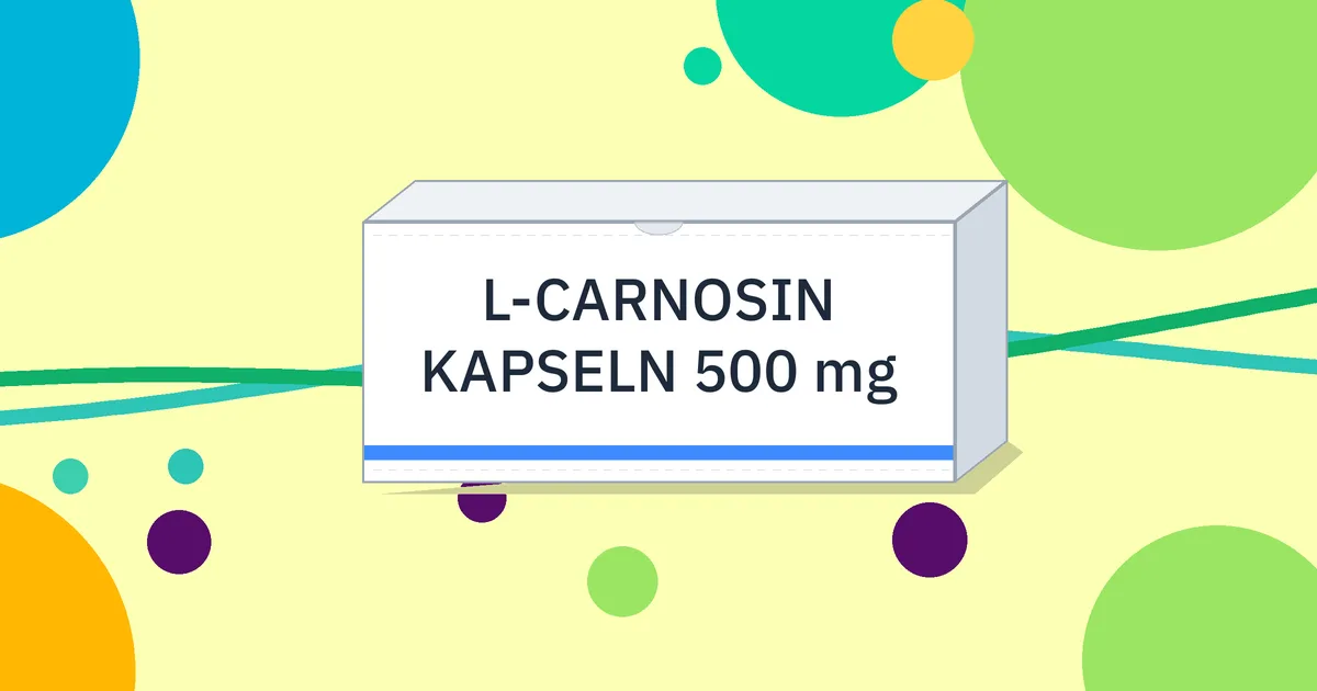 Symbolbild: Packung mit der Aufschrift L-CARNOSIN KAPSELN 500 mg (PZN 16170187) – Verfügbarkeit und Bezug in Apotheken in Frankfurt am Main